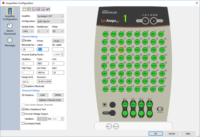 Curry Recording Setup – Compumedics Neuroscan